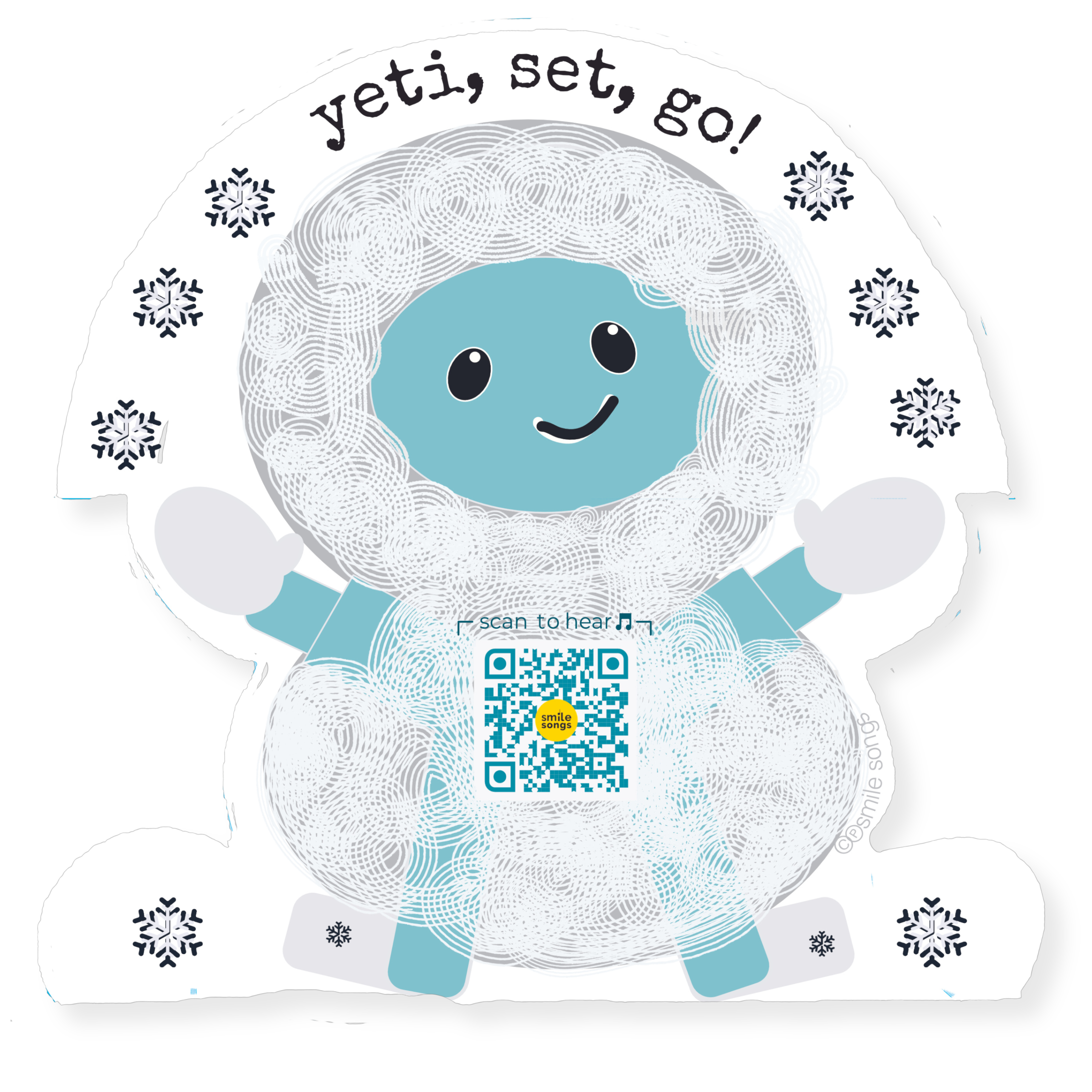 Yeti Set Go Singing Sticker - Handcrafted Song, QR Code – Flying Pig Toys