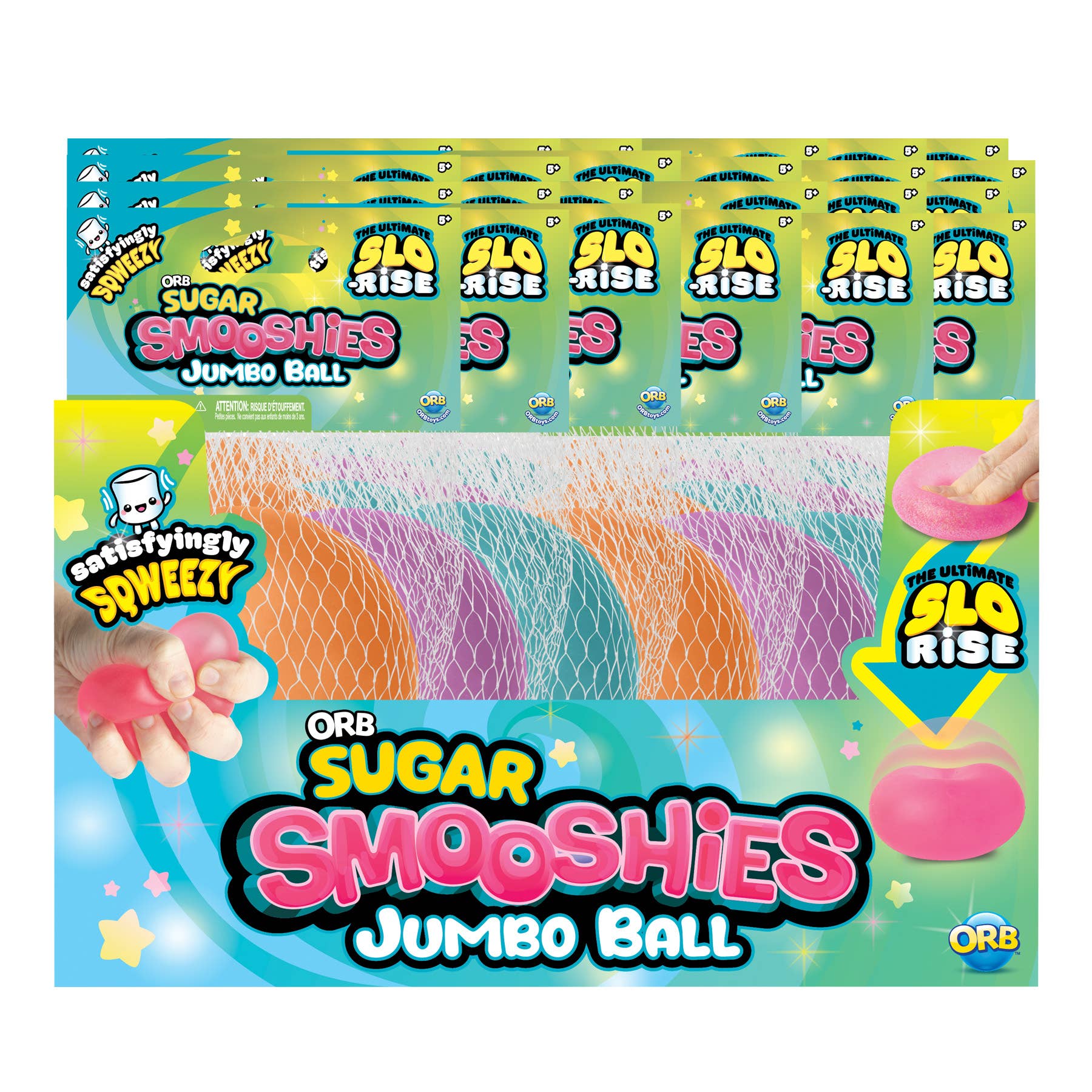Sugar Smooshies Jumbo Balls, Variety of Colors – Flying Pig Toys