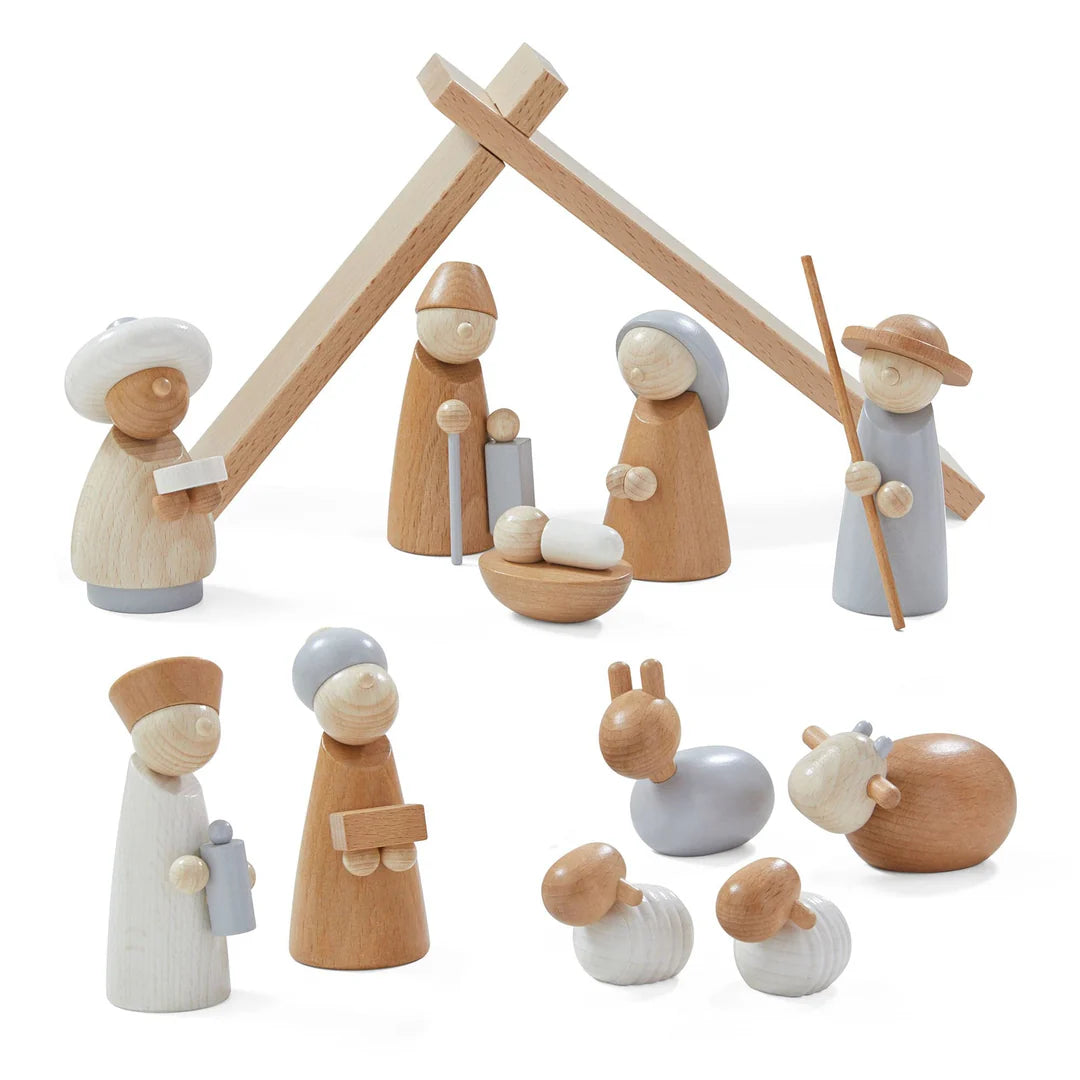 HABA Natural Wood Nativity Set – Flying Pig Toys