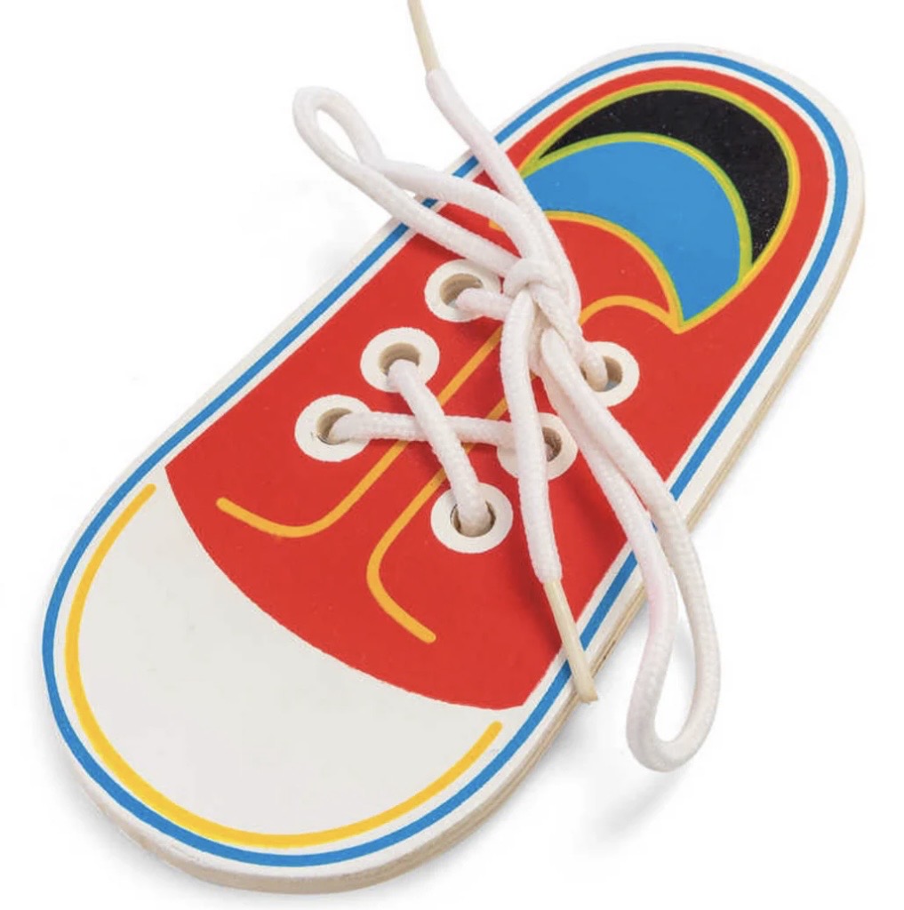 Wooden Lacing Shoe – Flying Pig Toys