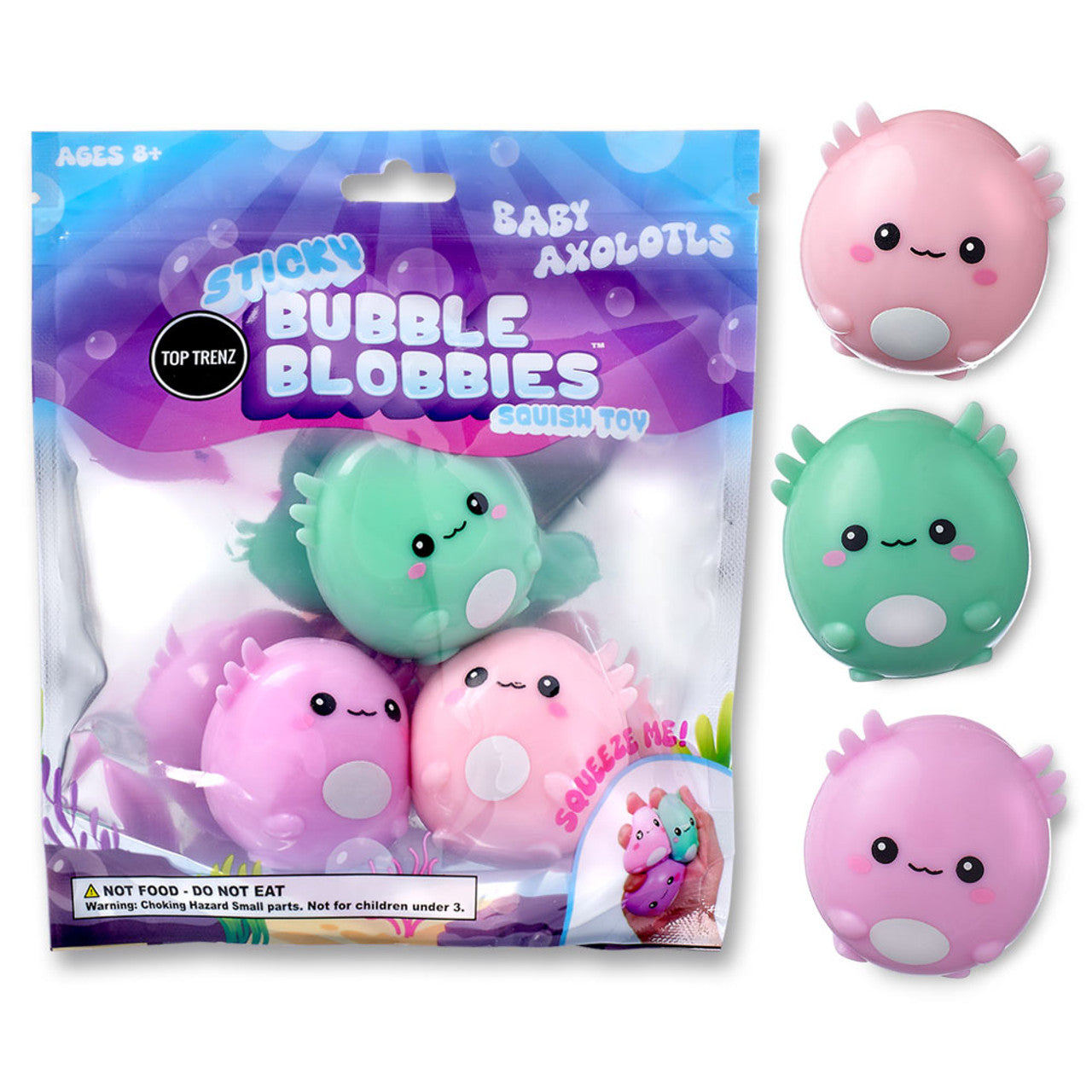 Sticky Bubble Blobbies - Baby Axolotl – Flying Pig Toys