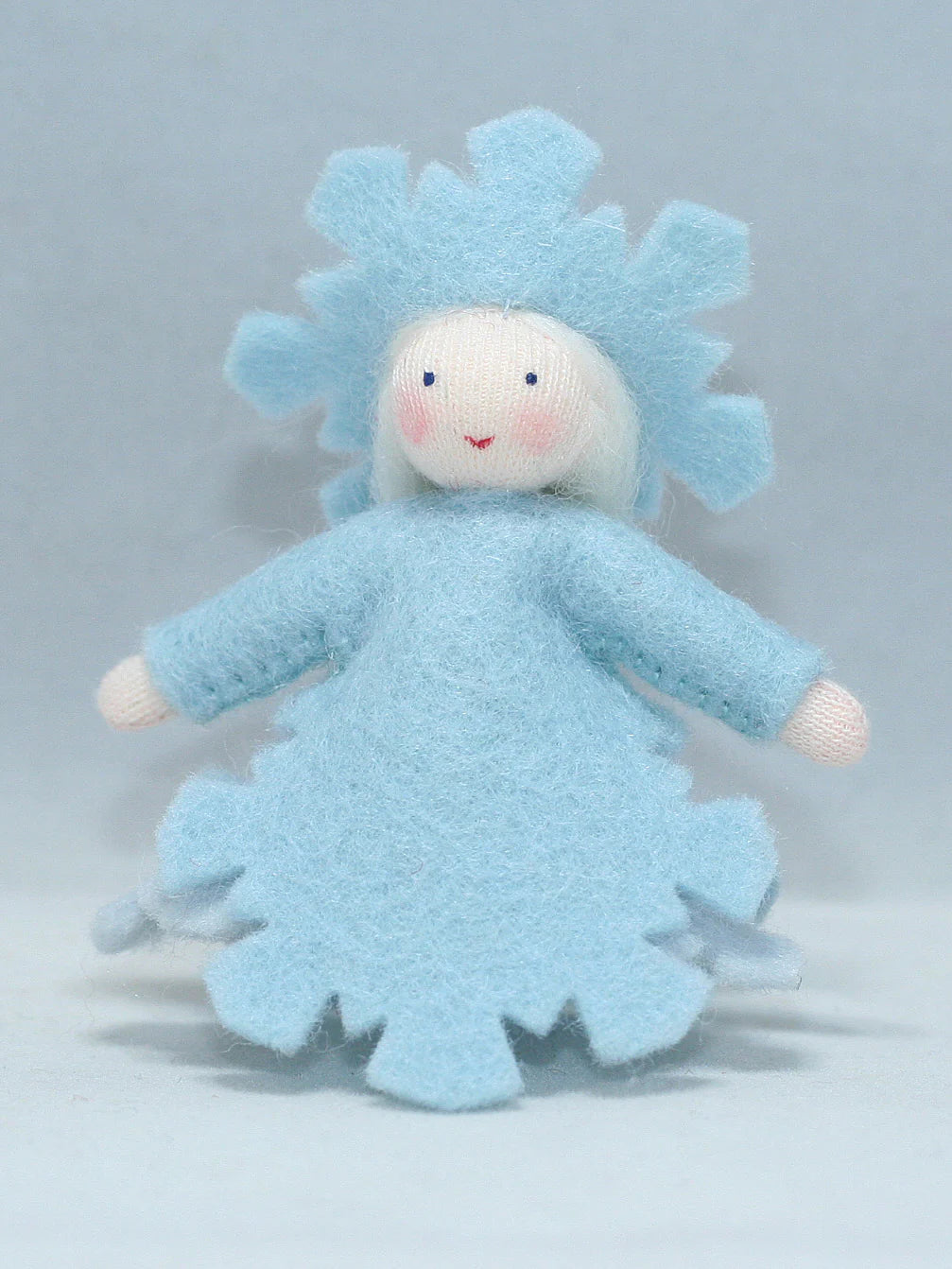 Ice Crystal Princess (miniature hanging felt doll, blue outfit ...