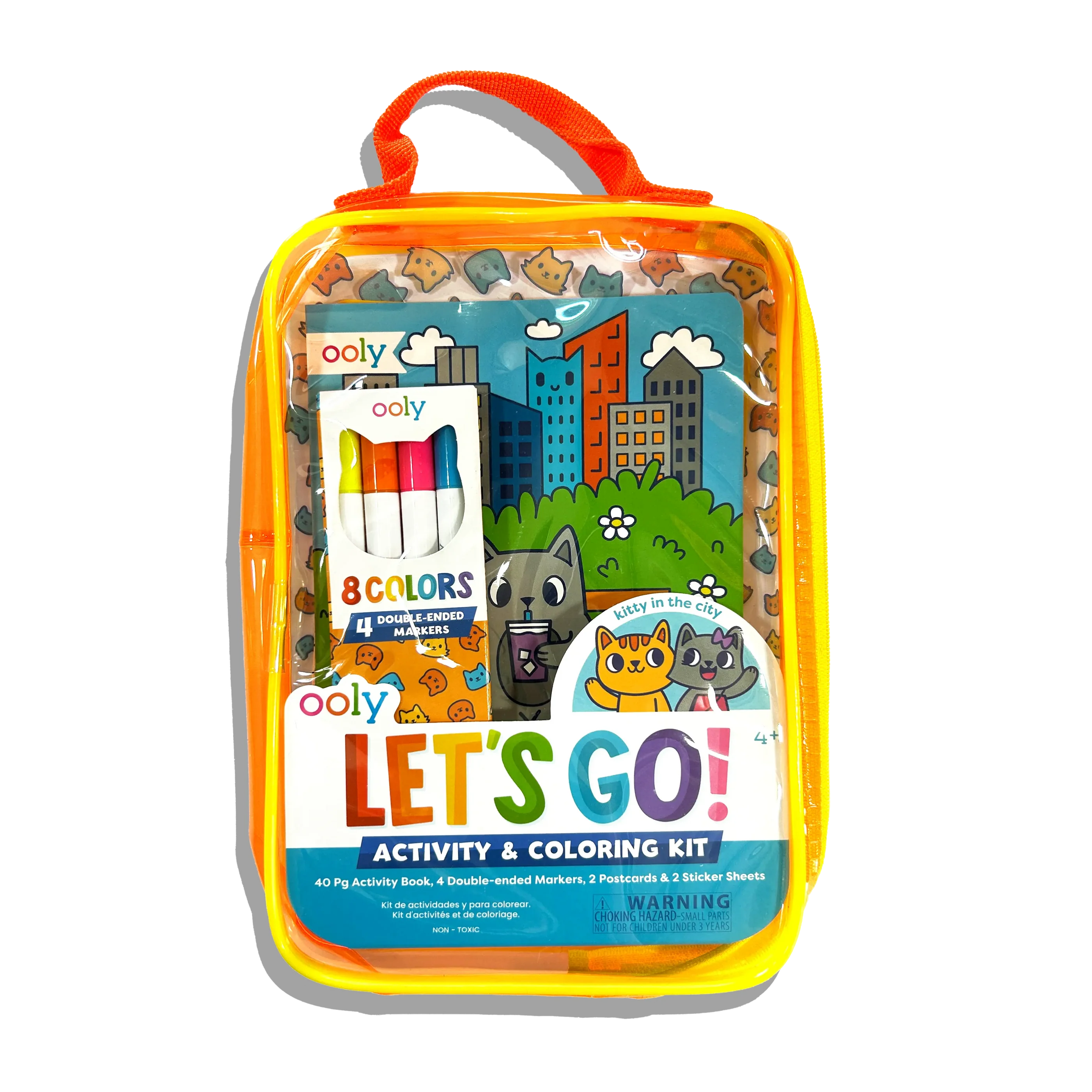 Let's Go! Activity & Coloring Kit - Kitty in the City – Flying Pig Toys