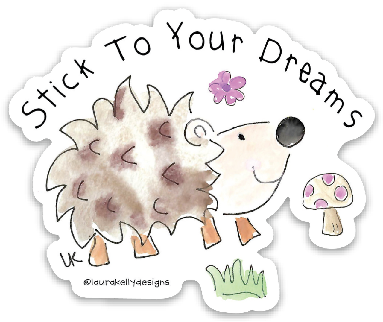 Stick to your Dreams Hedgehog Sticker – Flying Pig Toys