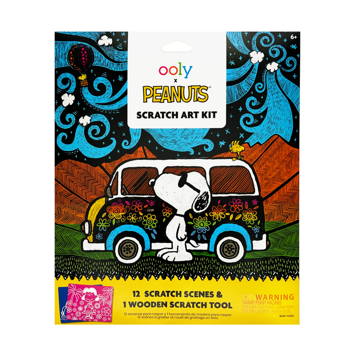 Peanuts Scratch Art Kit – Flying Pig Toys