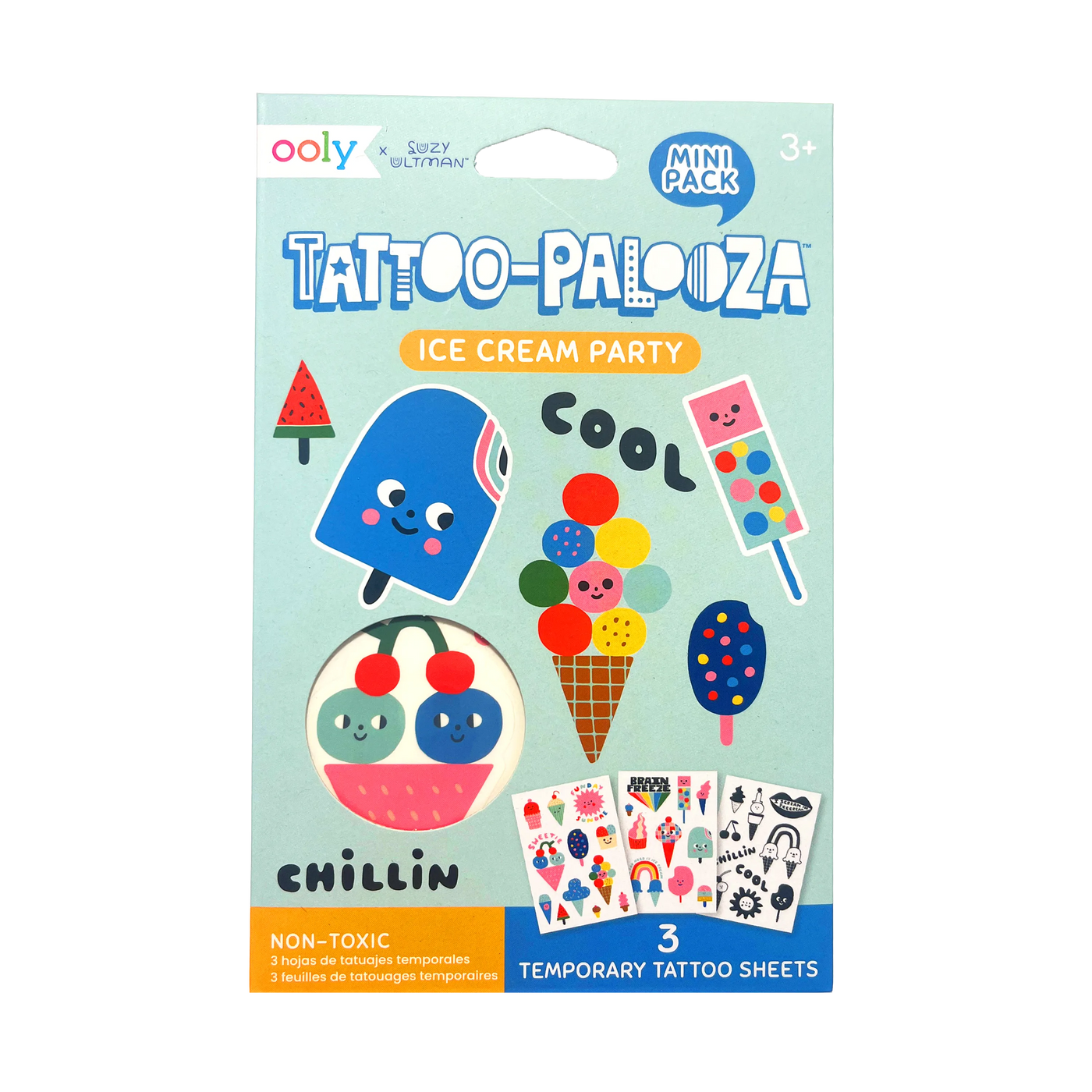 Tattoo-Palooza x Suzy Ultman: Temporary Tattoos Mini Pack - Ice Cream ...