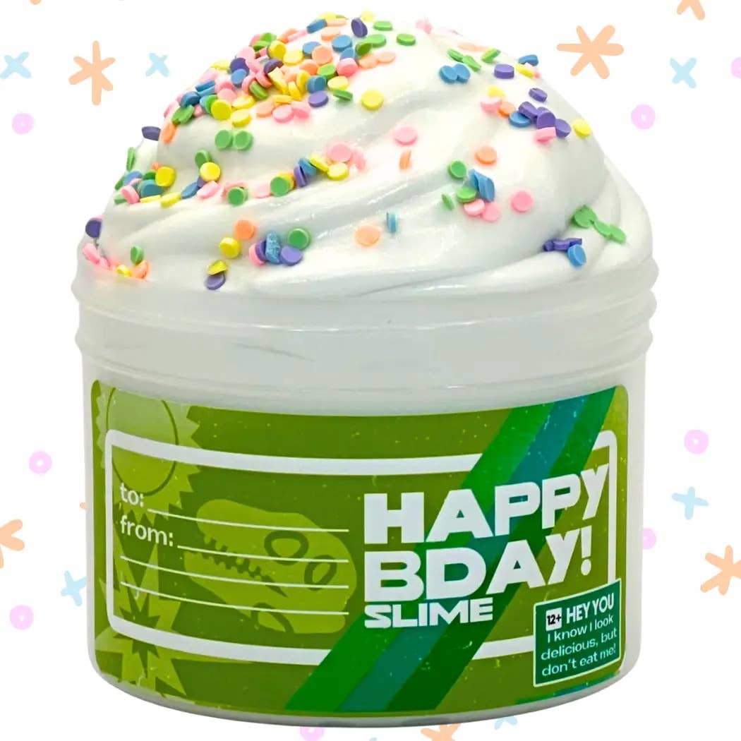 SlimeWorks Green 'Happy Bday!' Slime – Scented Sensory Toy – Flying Pig ...