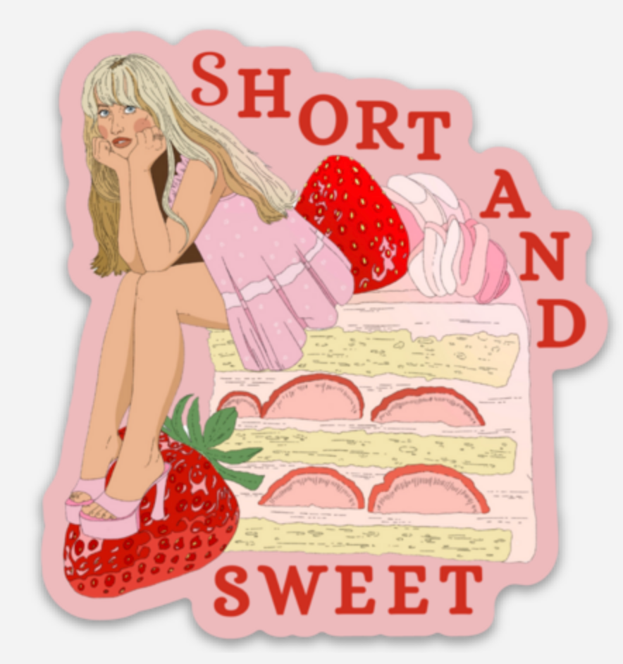 Short and Sweet Sticker (Sabrina Carpenter) - DOES NOT HAVE WORDS ...