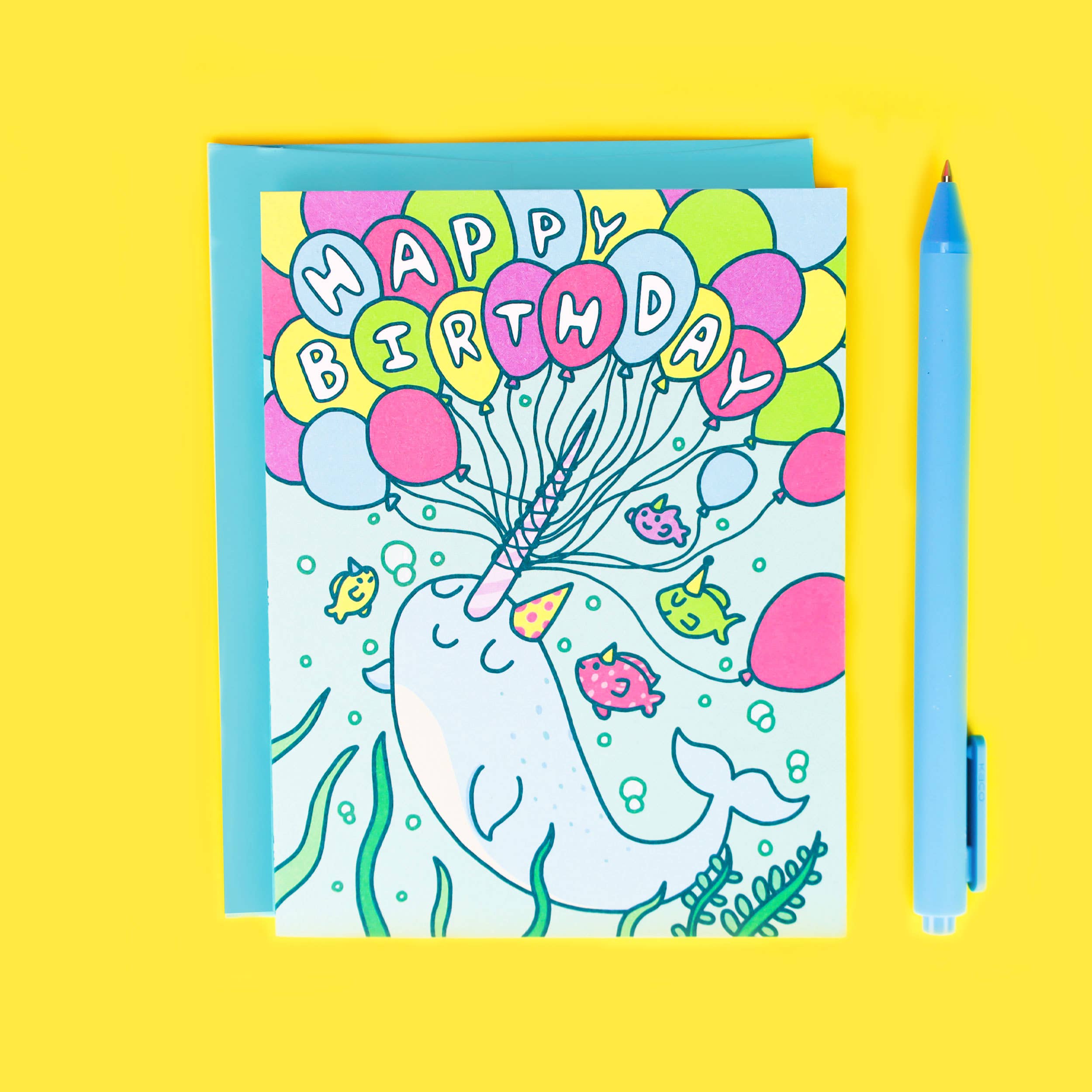Have An Awesome Birthday Narwhal Card – Flying Pig Toys
