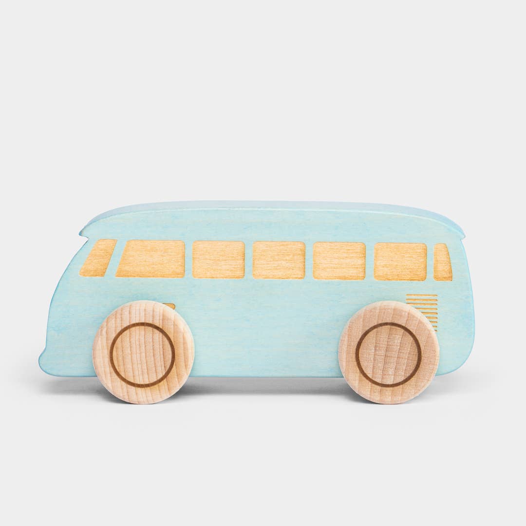Wooden Bus • Blue – Flying Pig Toys