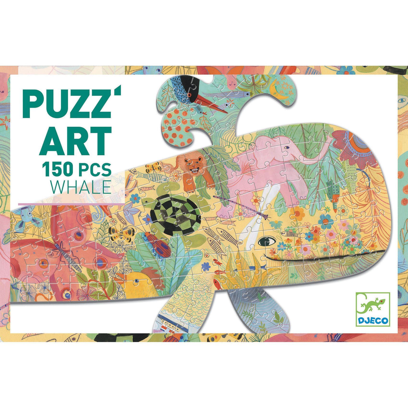 Puzz'Art Whale Jigsaw Puzzle + Poster, 150 Pieces – Flying Pig Toys