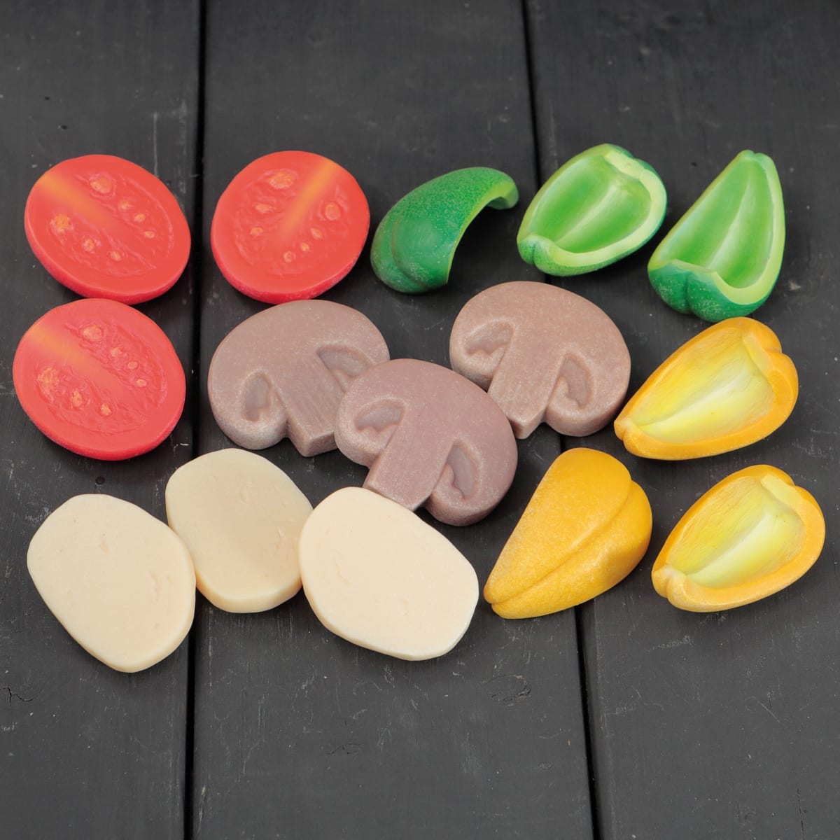 Pizza Toppings – Sensory Play Stones – Flying Pig Toys